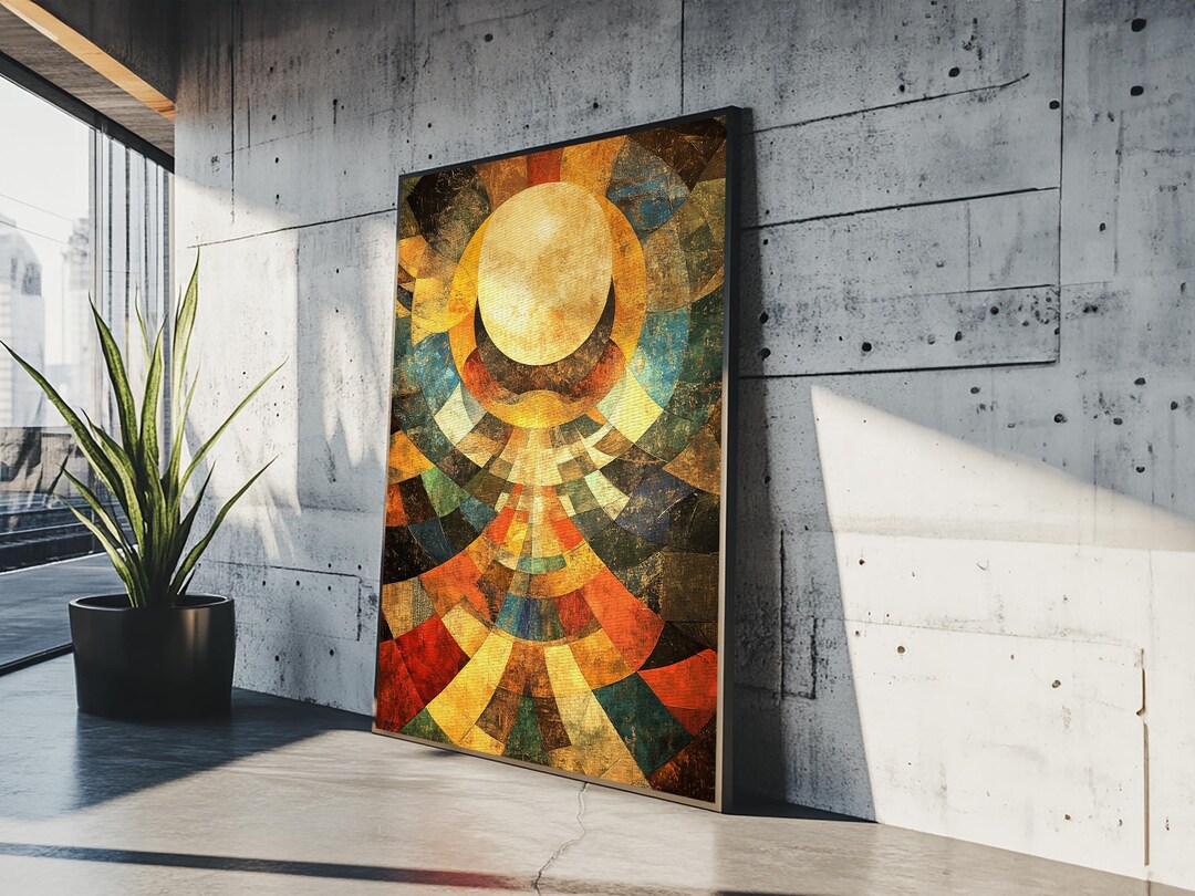 Creation of the World Framed Canvas Print - Majestic Geometric ...