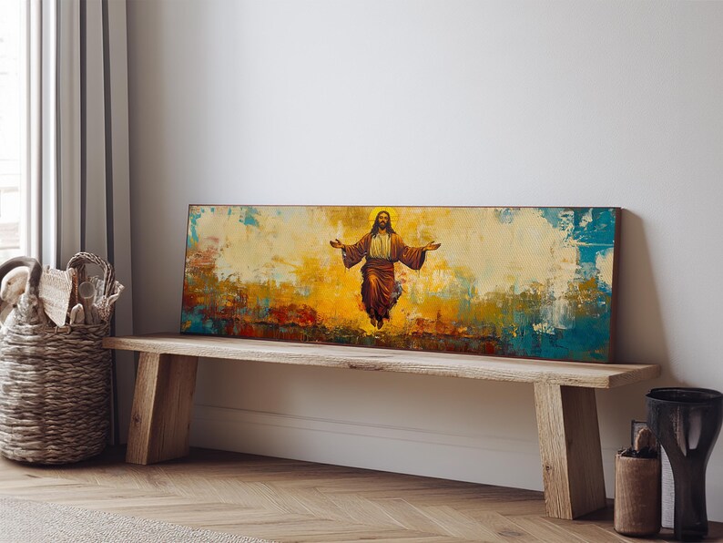 Risen Christ Appears in the Upper Room Resurrection Scene Framed Canvas ...