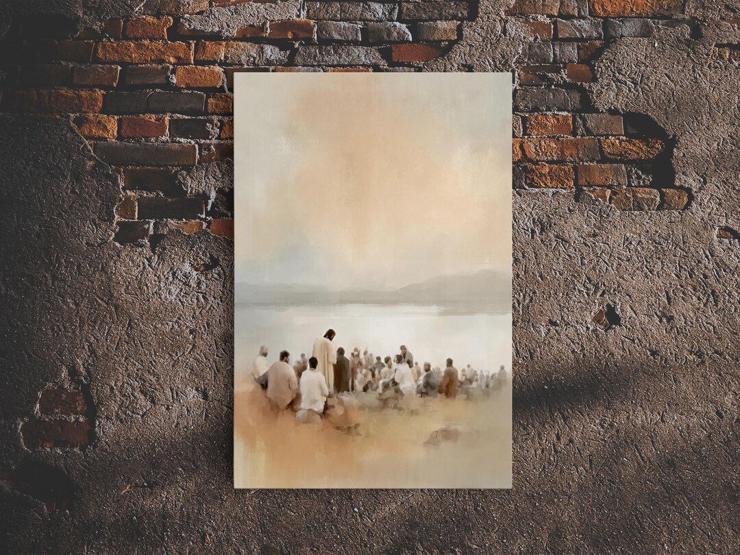 Shoreline Teaching Light | Framed Canvas Print | Christian Art Canvas ...