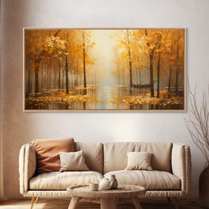 Autumn Landscape Canvas Print: Fall Forest Painting, Home Decor - Etsy
