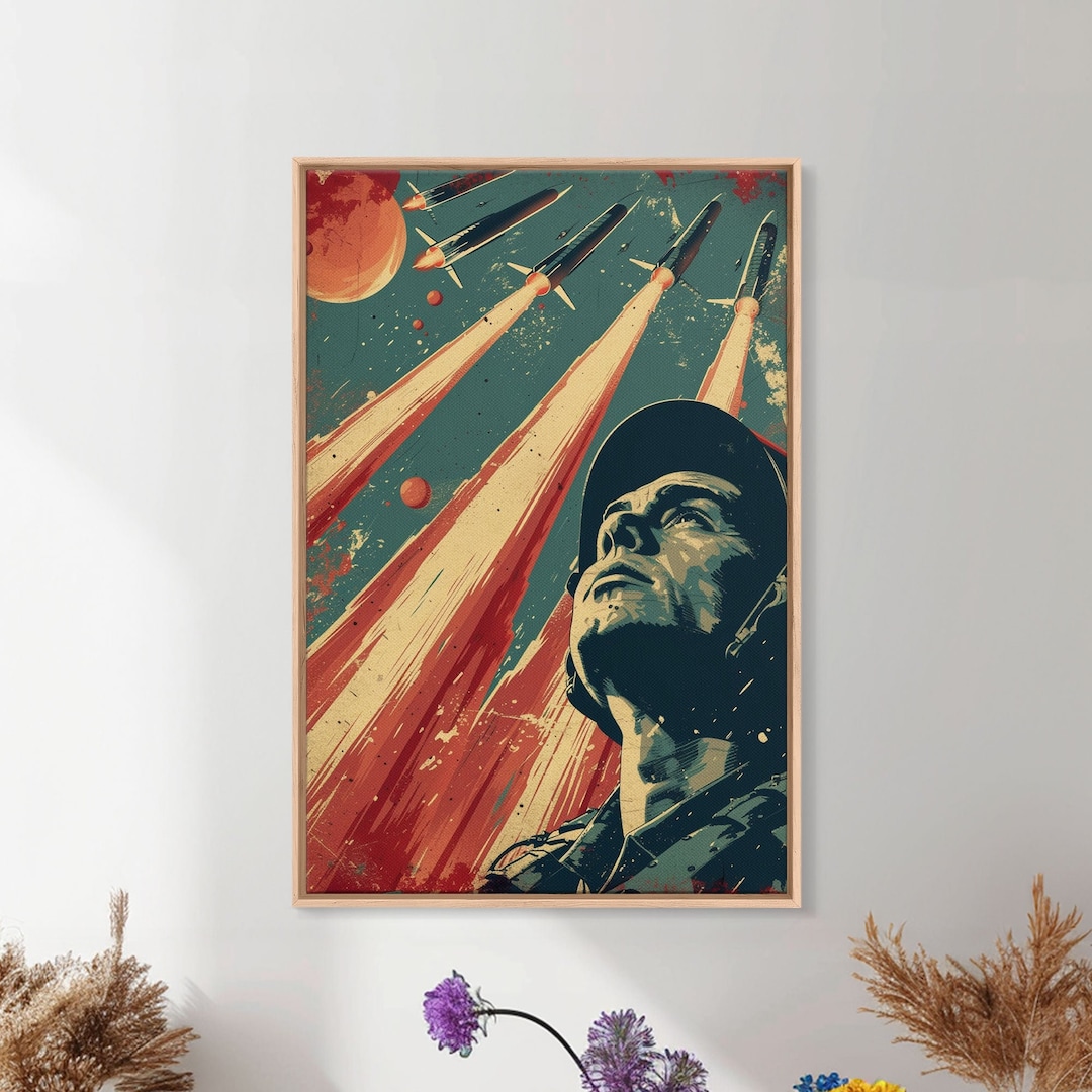 Atomic Age Retro Propaganda Comic Book Wall Art, Framed and Printed ...