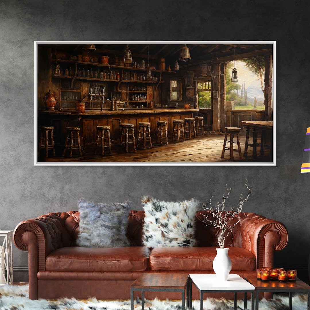 Saloon Wall Art, Western Wall Art, Prohibition Wall Art, Canvas Print ...