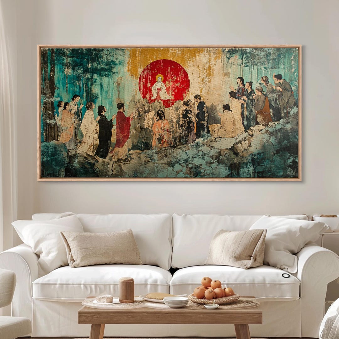 Feast of the Holy Innocents Nihonga Style Framed Canvas Print | Extra ...