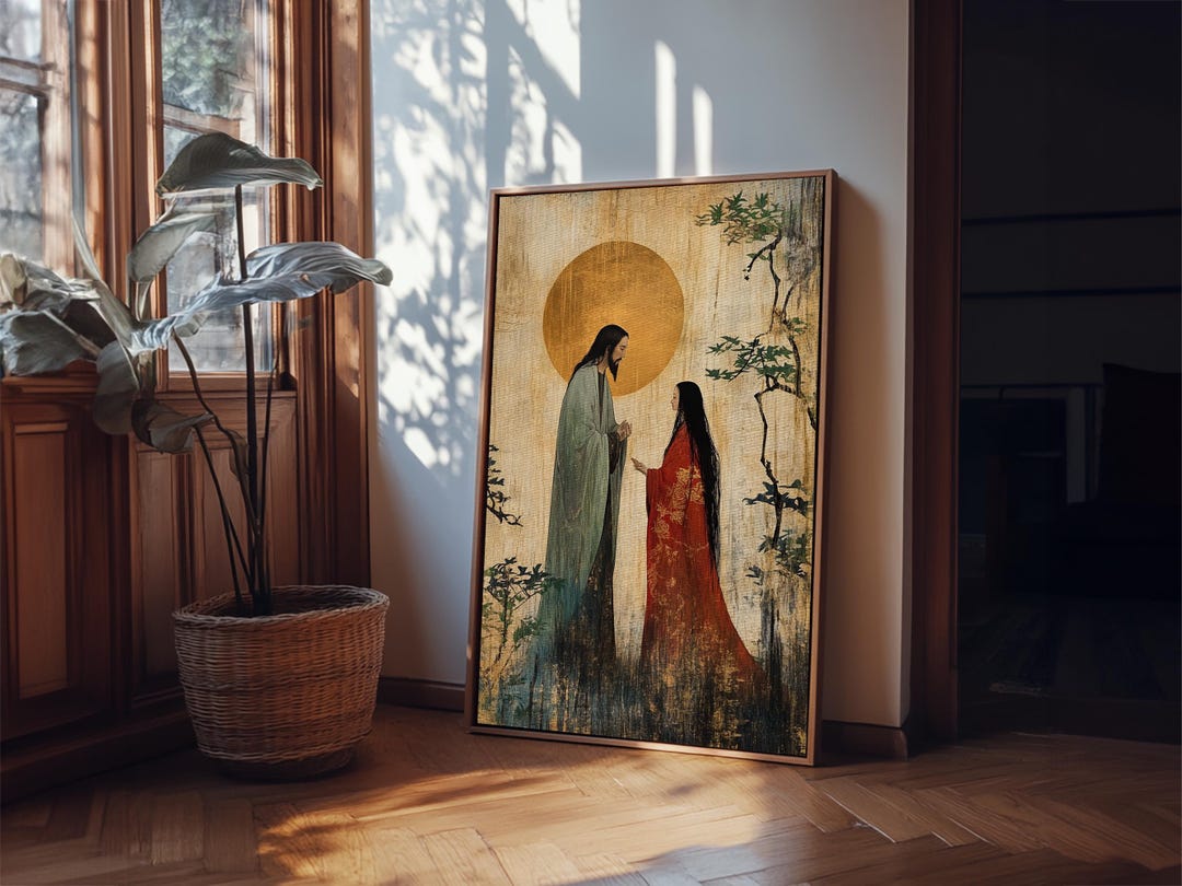 Noli Me Tangere Christ and Mary Magdalene Framed Canvas Print ...