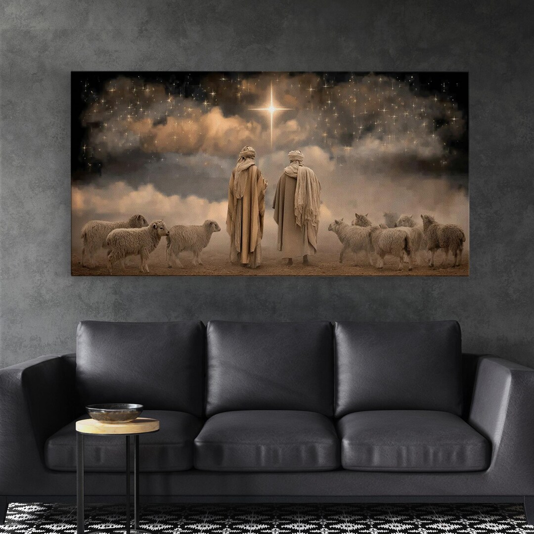 Guiding Star Night - Framed Canvas Print - Christian Wall Art ...