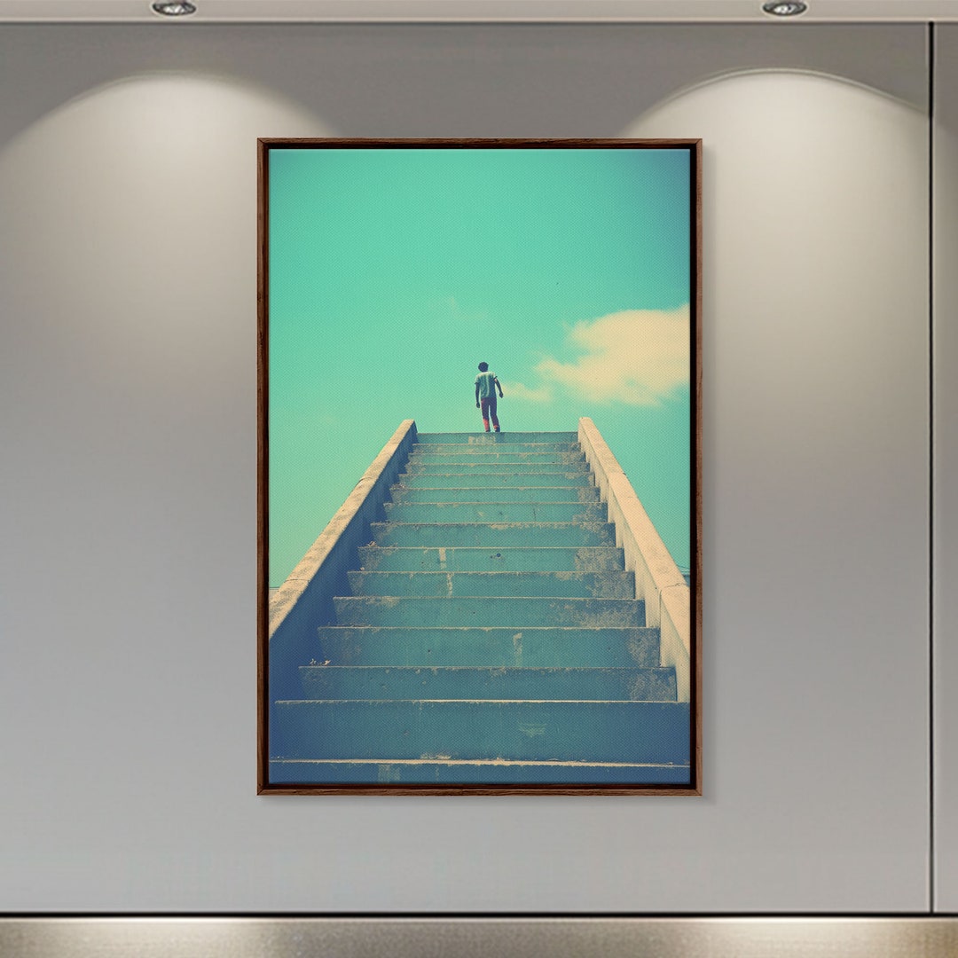 Stairs, Abstract Wall Art, Minimalist Wall Art, Canvas Print, Wall ...
