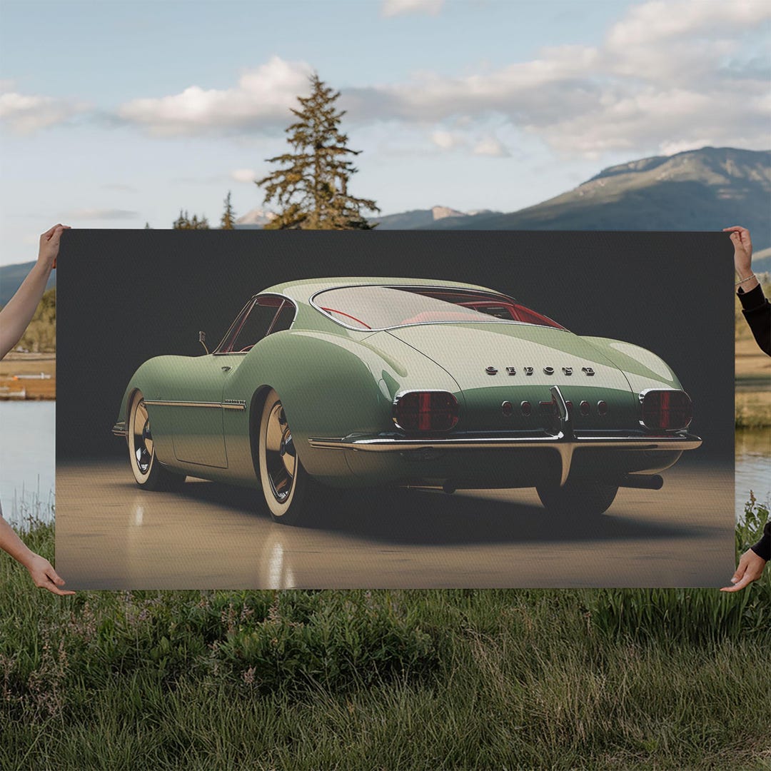 Classic Car Wall Art, Car Art, Automotive Art, Panoramic Art, Wall Art ...