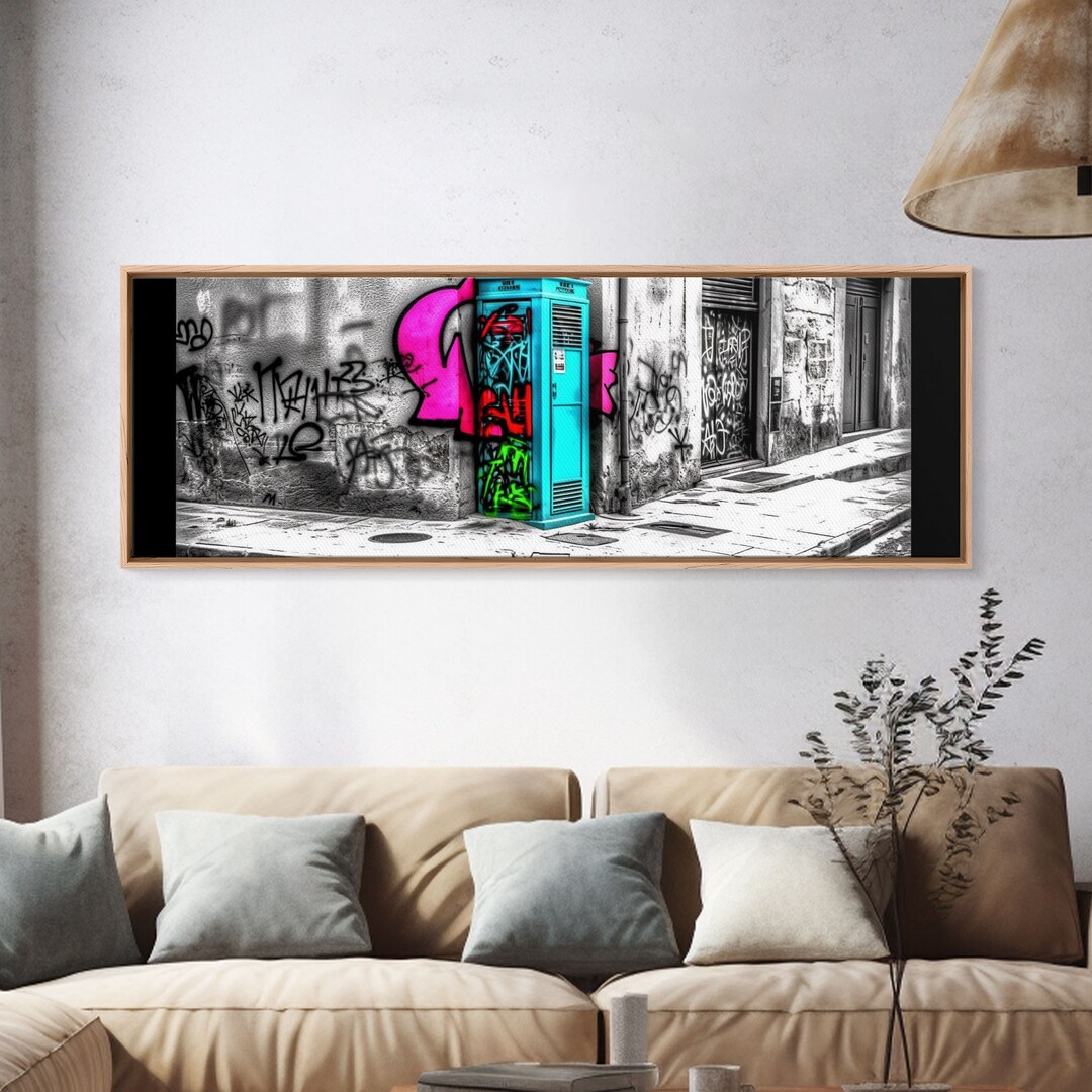 Graffiti Steet Wall Art, Dystopian Wall Decor, Color Pop, Abstract ...