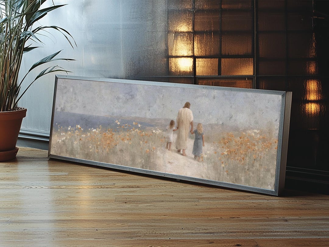 Path of Gentle Faith, Framed Canvas Print, Panoramic Wall Art ...