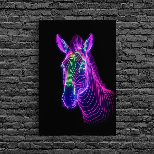 Neon Canvas Art - Etsy