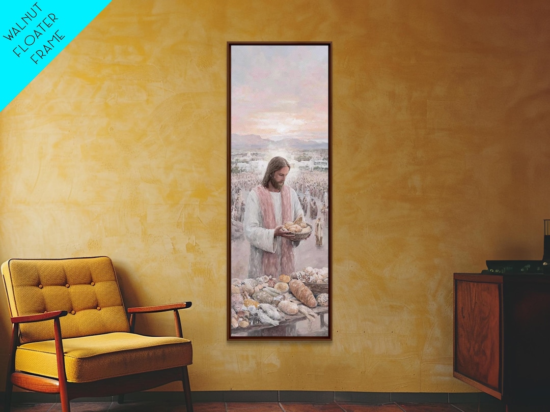 Bread of Mercy - Framed Canvas Print - Christian Wall Art - Jesus ...