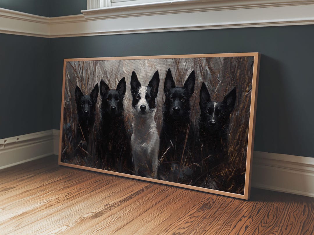 Vintage Hunting Dogs Wall Art Framed Canvas Print, Hunting Dog Painting ...