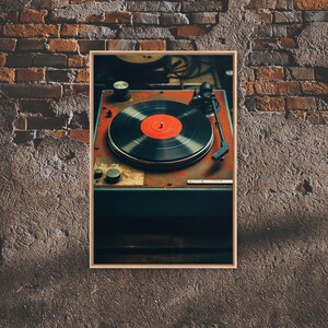 Record Player Art, Retro Wall Art, Music Wall Art, Canvas Print, Wall ...