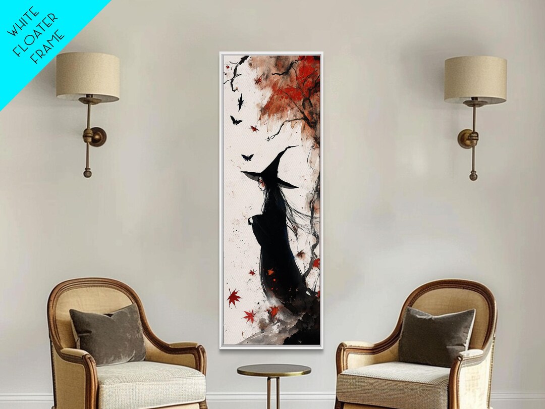 Enigmatic Witch in Autumn Forest, Watercolor With Dark Mystique ... Enigmatic Witch in Autumn Forest, Watercolor With Dark Mystique ...