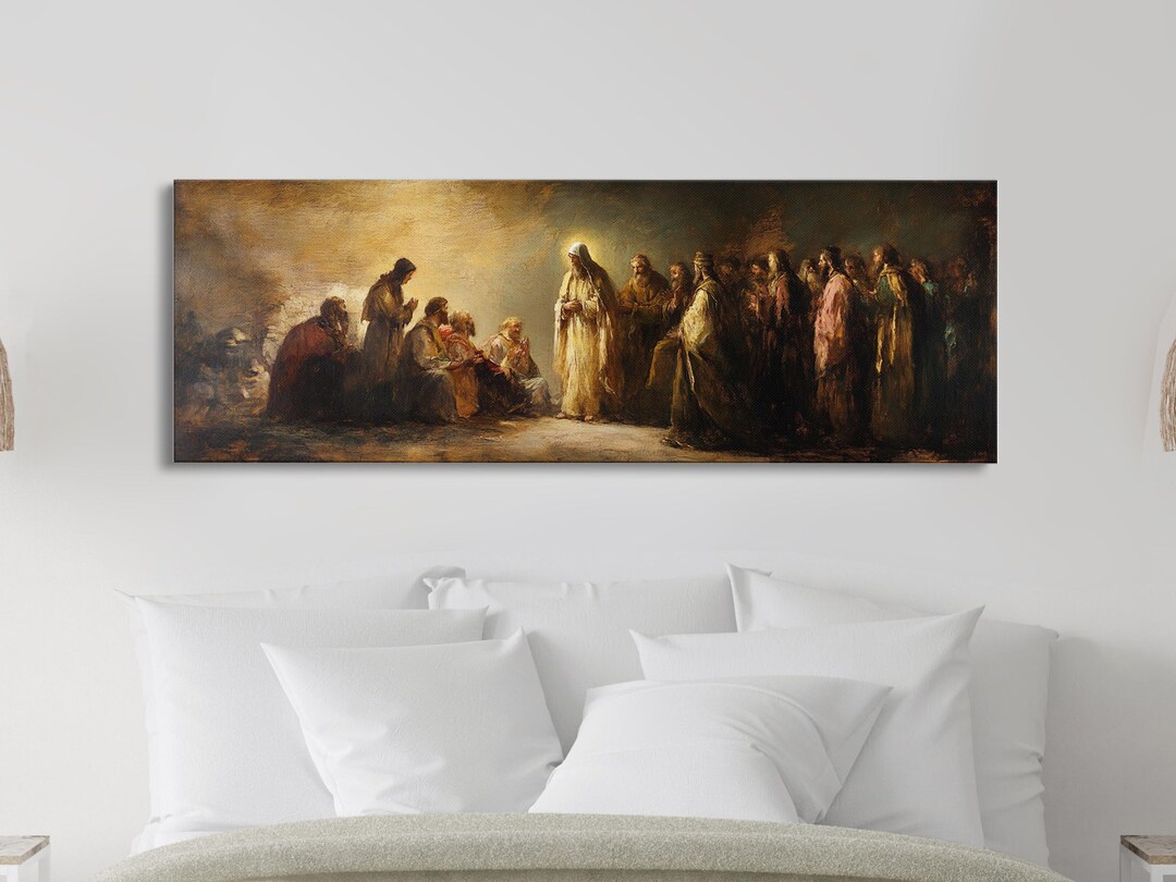 The Adoration of the Magi Epiphany Scene Framed Canvas Print | Extra ...
