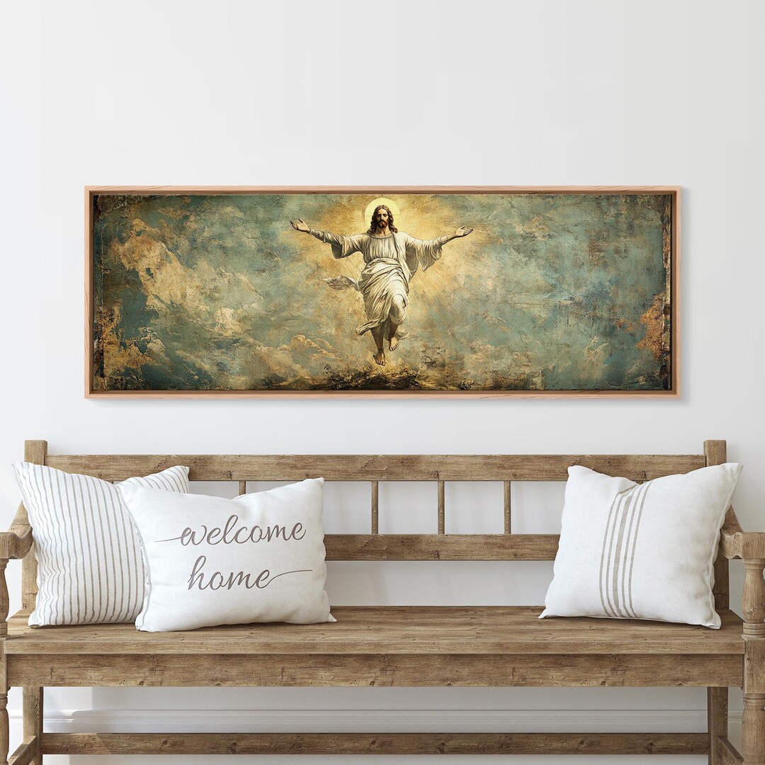 The Resurrection Scene of Christ Triumphant Panoramic Wall Art | Framed ...