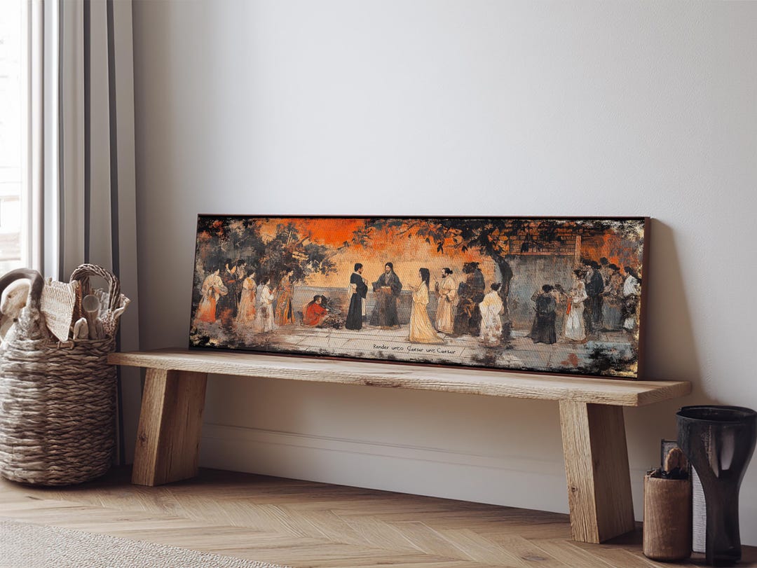 The Tribute Money Render Unto Caesar Framed Christian Art Print ...
