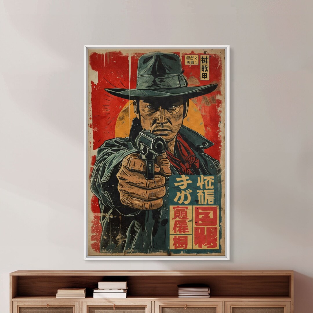 Japanese Gunslinger Canvas Art: Anime Comic Book Movie Poster - Etsy