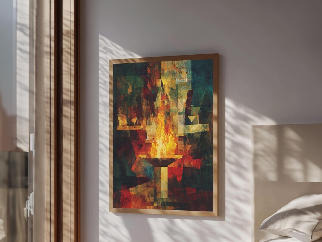 Kindling the New Fire Framed Canvas Print - Glorious Geometric ...