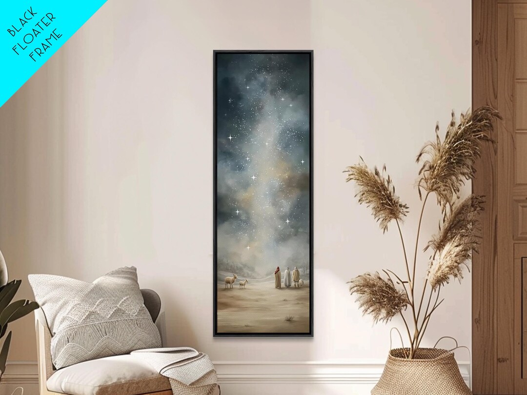 Starry Night Promise - Framed Canvas Print - Christian Wall Art ...
