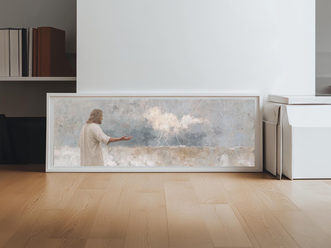 Heaven's Thunder, Framed Canvas Print, Panoramic Print, Christian Art ...