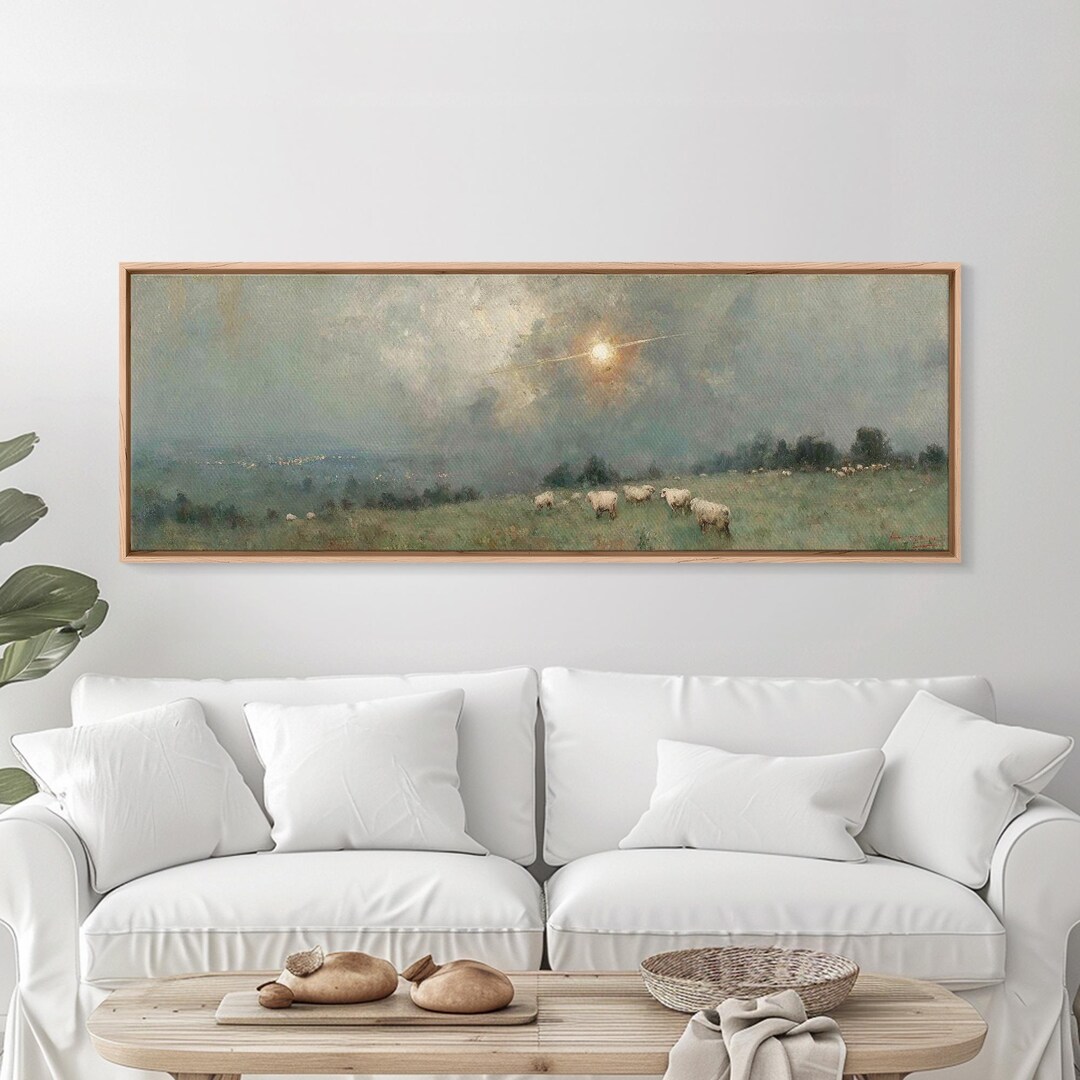 Holy Night Plains, Framed Canvas Print, Christian Art Canvas, Christian ...