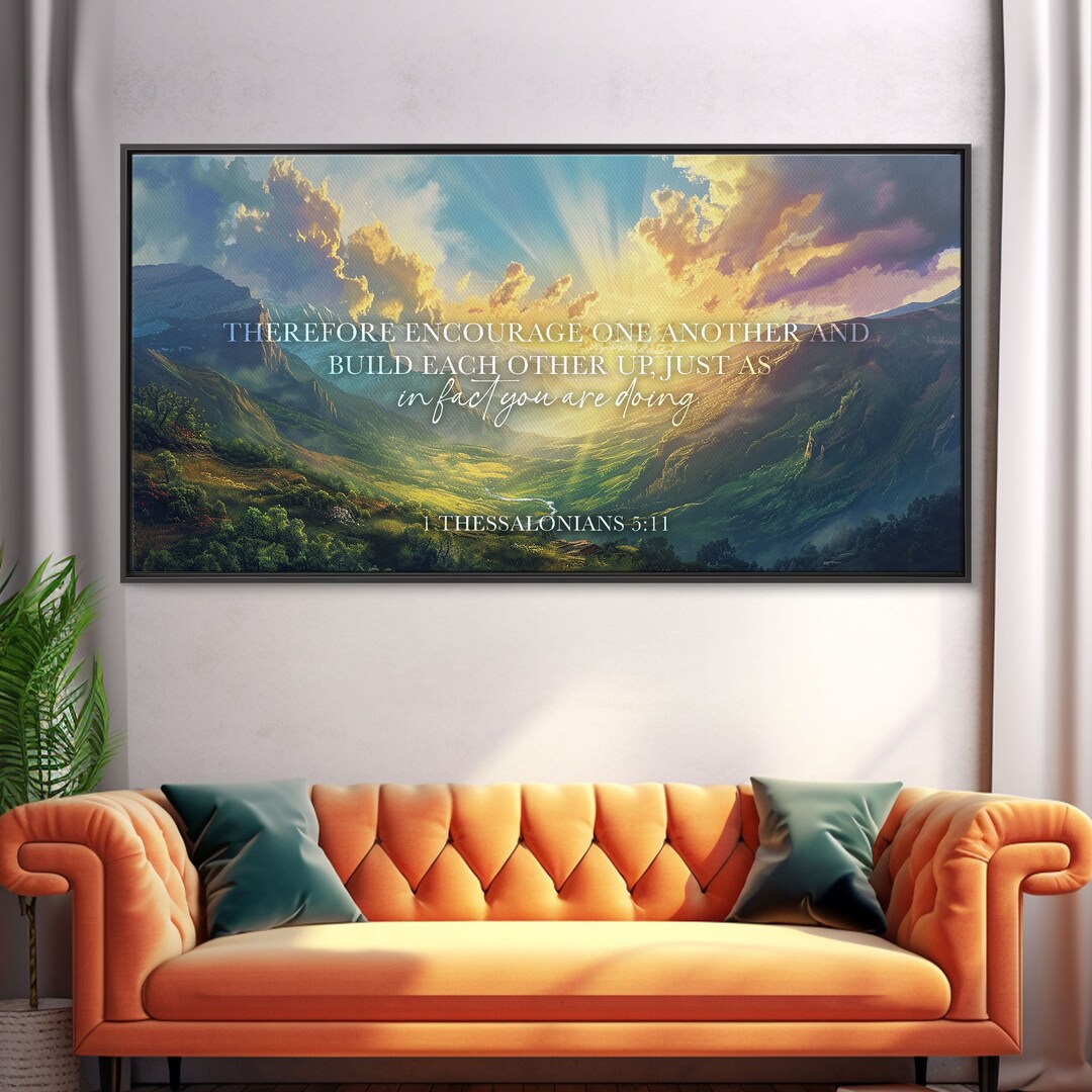 1 Thessalonians 5:11 Scripture Wall Art, Bible Verse Print, Christian ...