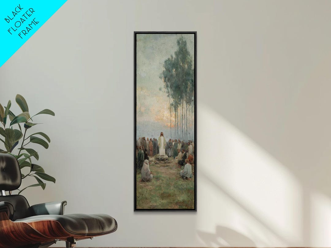 Shoreline Grace | Framed Canvas Print | Christian Art Print | Jesus ...