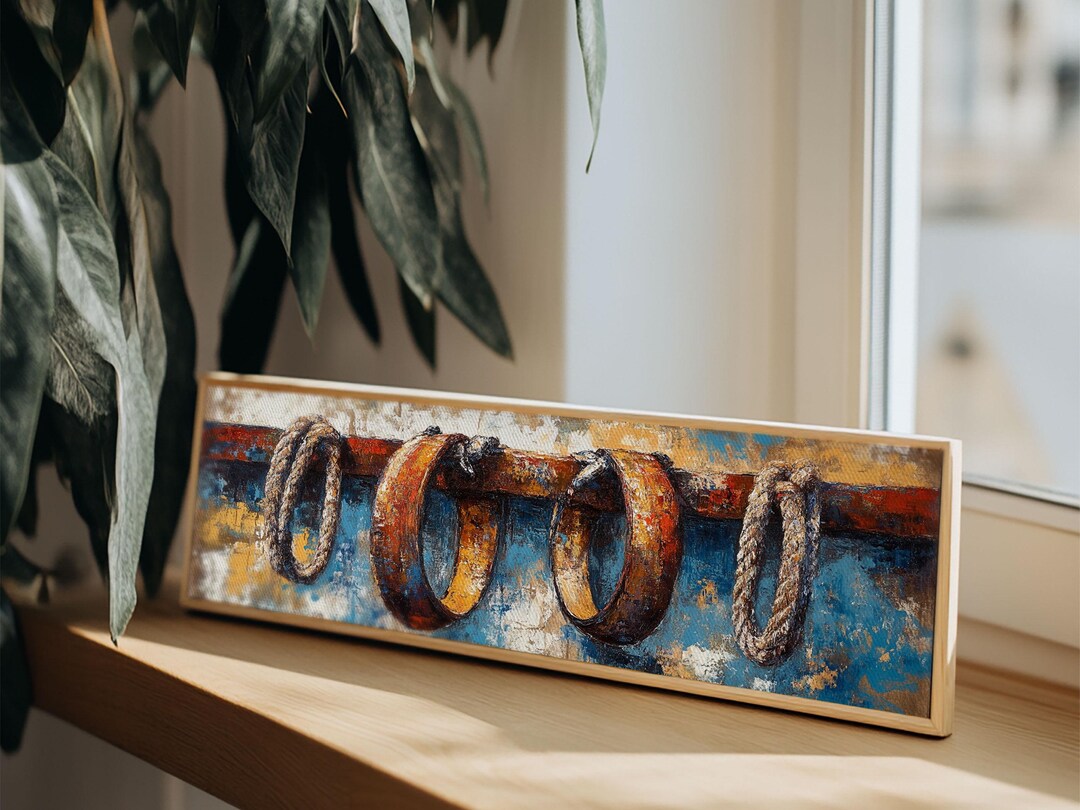 Rustic Tack, Barn Landscape Oil Painting, Rustic Decor, Extra Wide Art ...