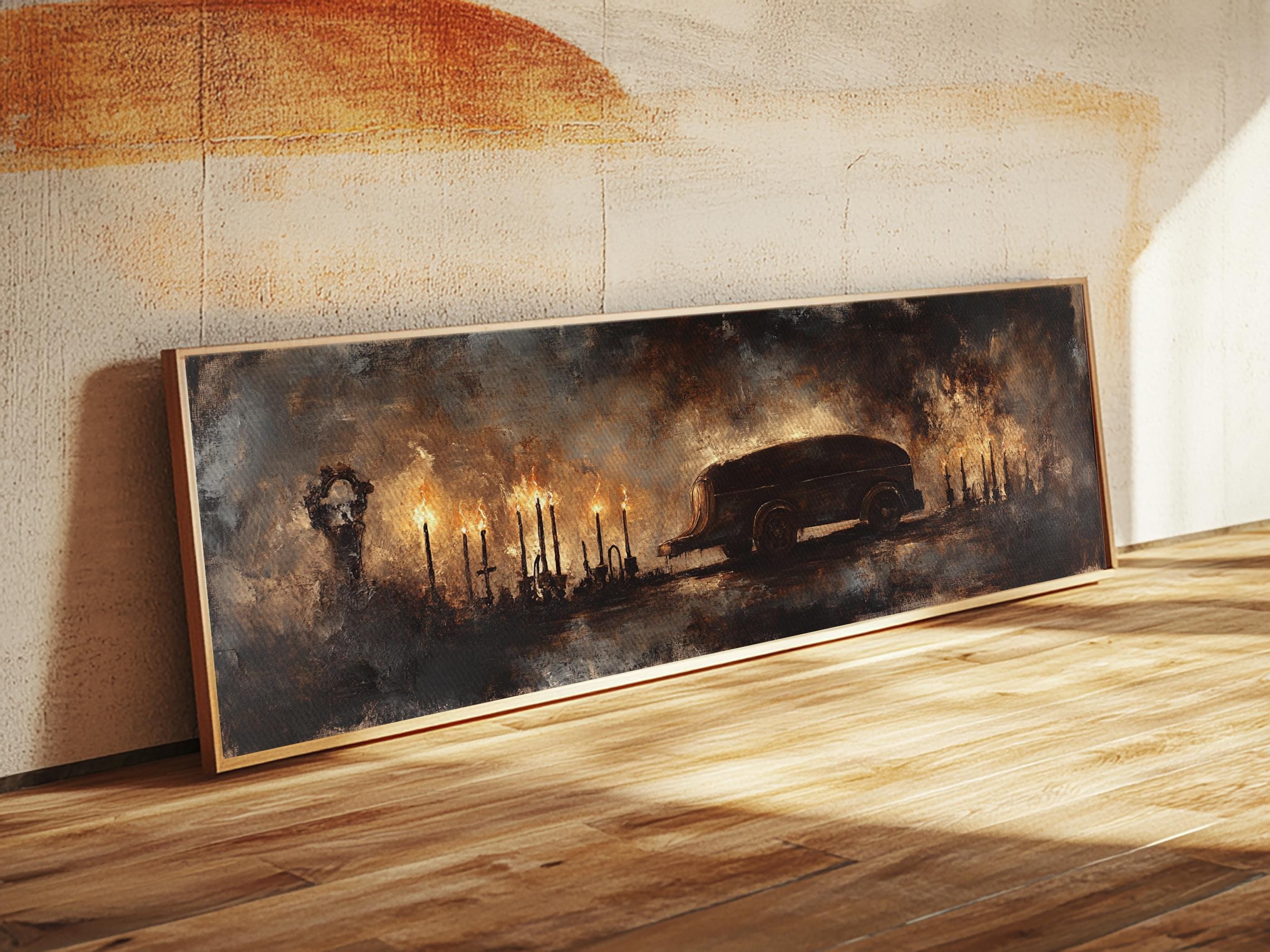 Tenebrae Service With Hearse and Extinguished Candles Panoramic Wall ...