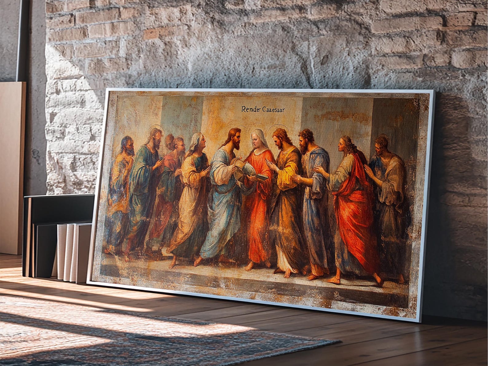 The Tribute Money Render Unto Caesar Renaissance Style Framed Canvas ...