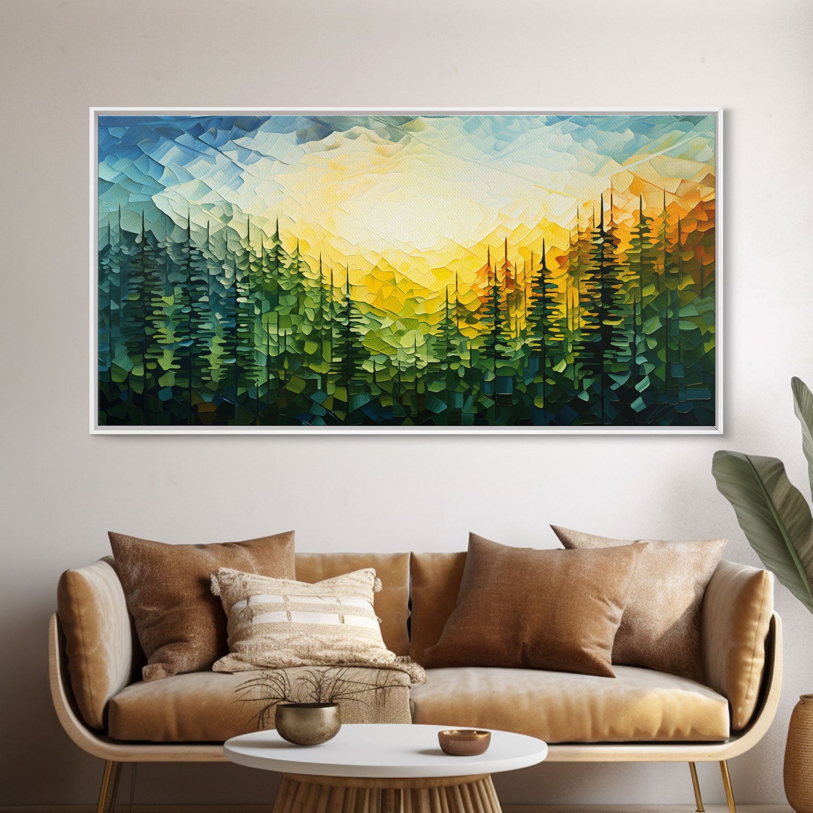 Forest Wall Art Abstract Wall Art Forest Painting Wall Art - Etsy