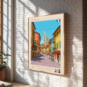 Modena Italy Travel Poster: Vintage Pop Art Framed Canvas Print - Etsy