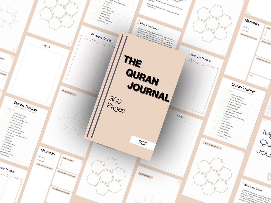 Quran Journal, 300 Pages for Surah Exploration, Islamic Diary, Quran ...