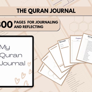 Quran Journal, 300 Pages for Surah Exploration, Islamic Diary, Quran ...