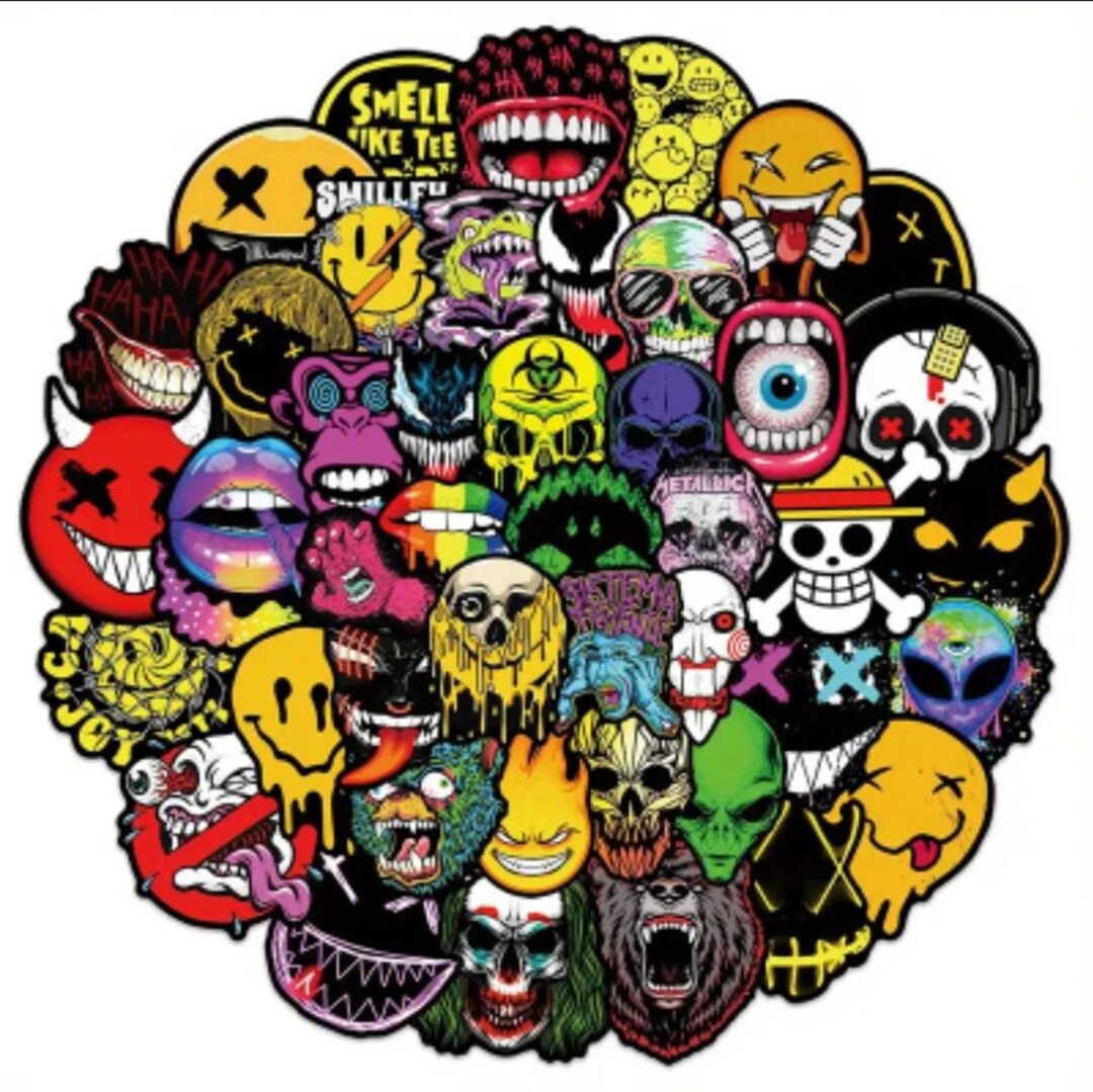 Horror Goth Stickers 20 Random NEW Stickers Decals Great for Laptop ...