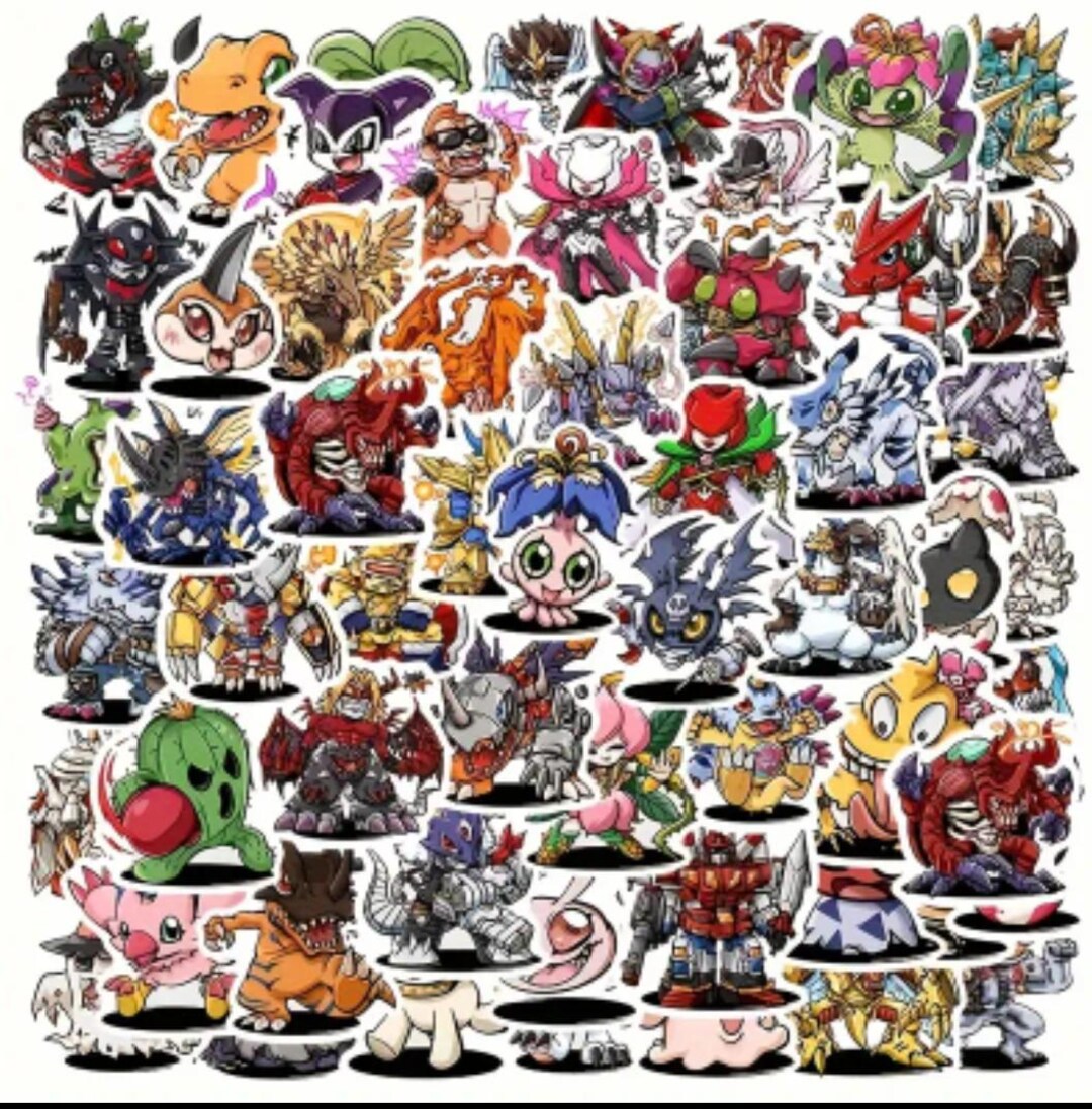 Digimon Stickers 20 Random NEW Stickers Decals Great for Laptop Kids ...