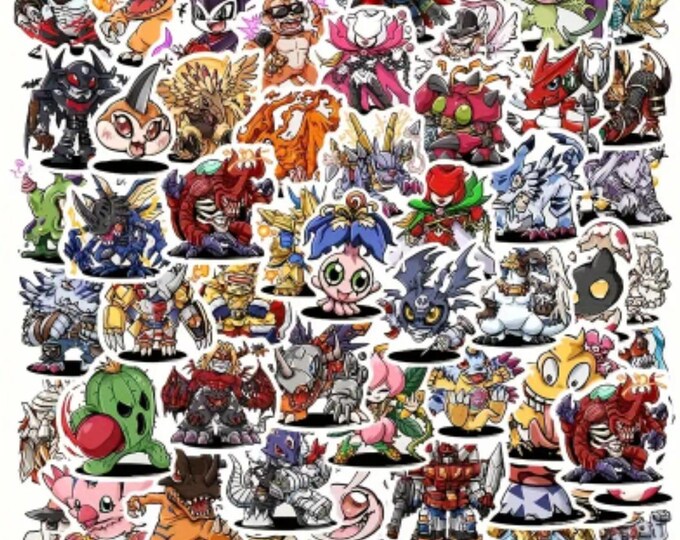 Digimon Stickers 20 Random NEW Stickers Decals Great for Laptop Kids ...