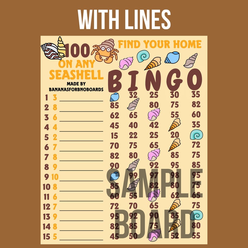 Find Your Home 100 WTA Bingo Board (with and Without Lines) - Etsy