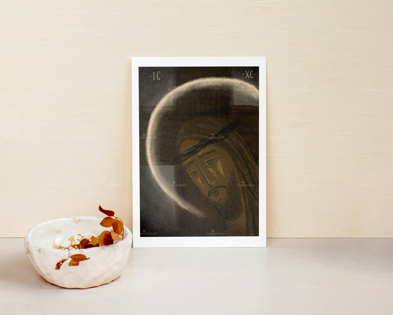 Image of Jesus Christ Modern Digital Icon Art Printable Jesus Portrait ...