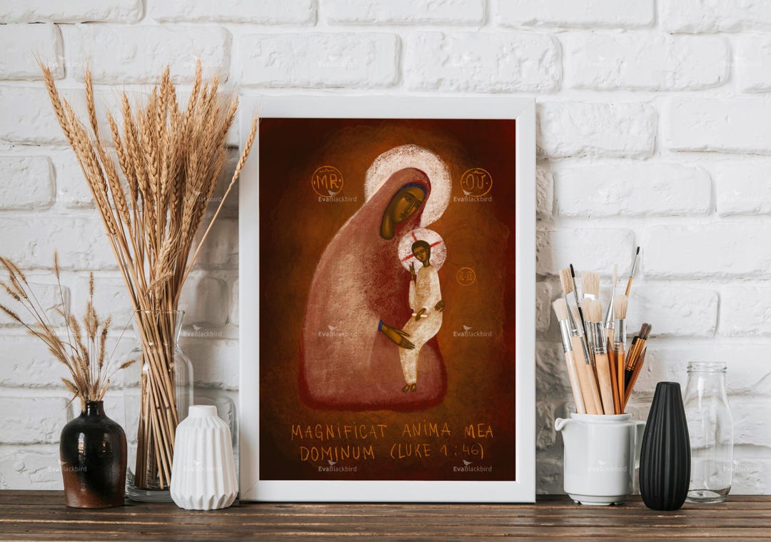 Magnificat Modern Icon Digital Art Print Christian Modern Wall Art ...