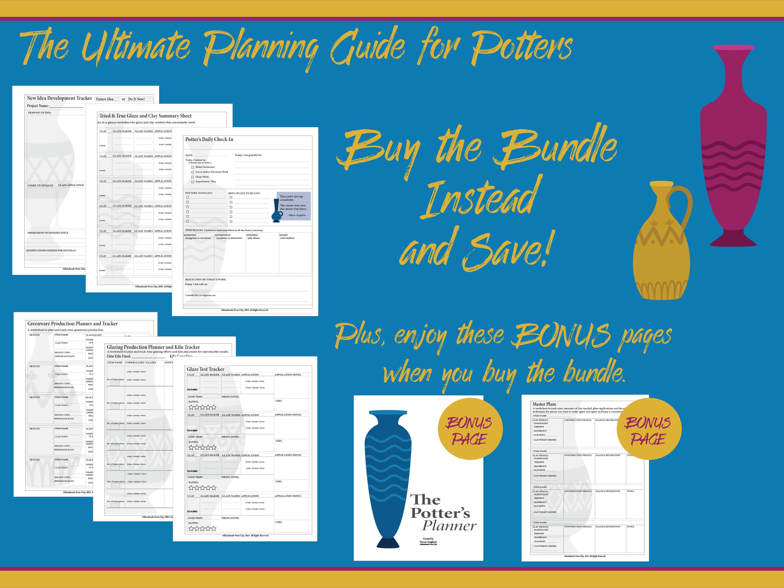 Glaze Test Tile Tracker: Pottery Log (digital Download) - Etsy