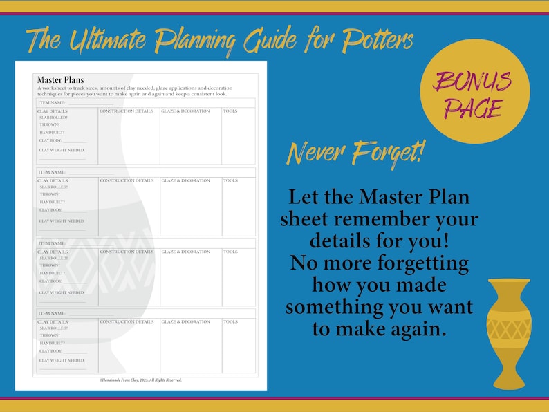 BUNDLE Comprehensive Pottery Journal: Track Glazes, Greenware, Daily ...