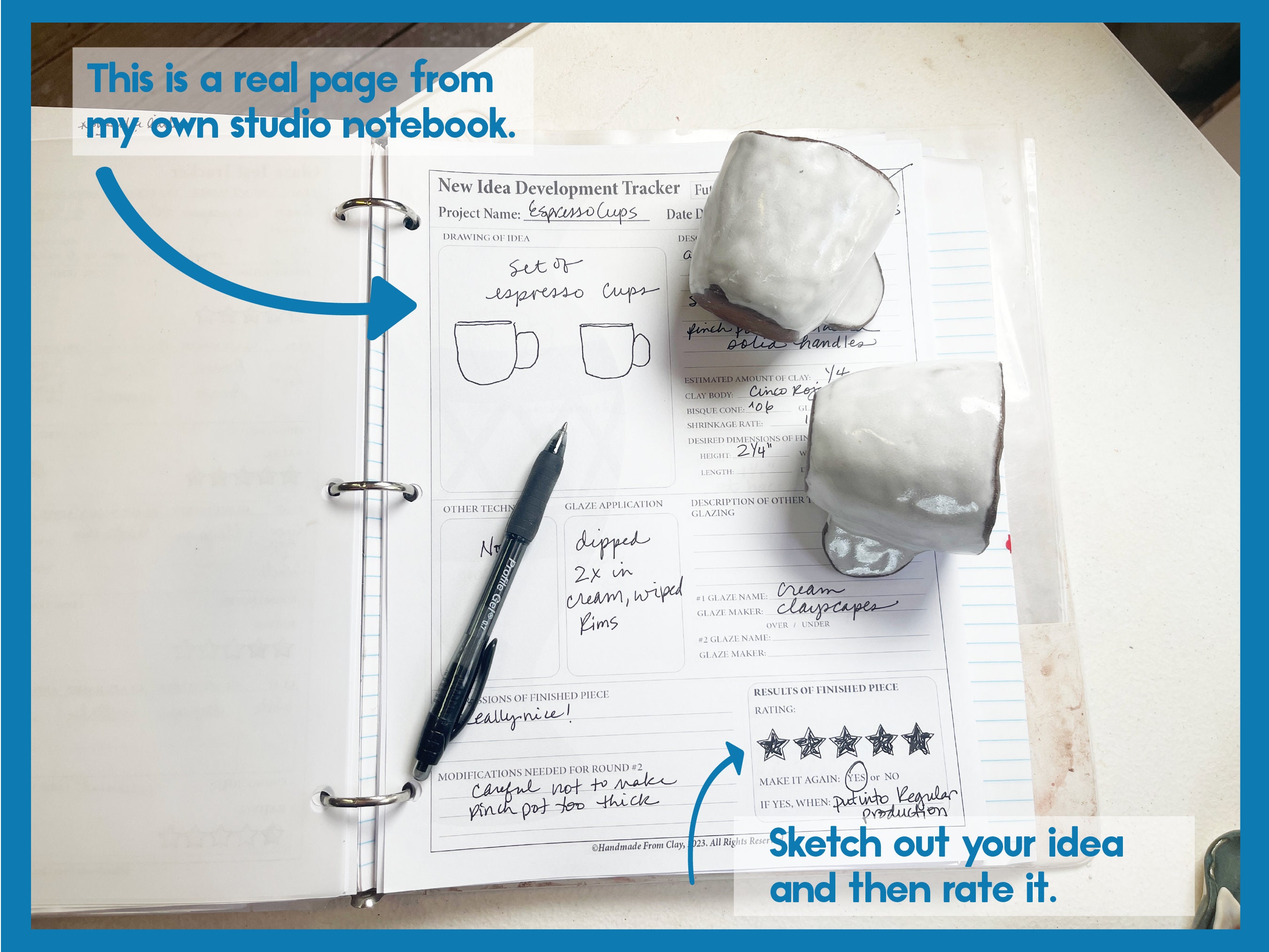 Ceramic Artist's Project Planner: Pottery Idea Development & Glazing ...