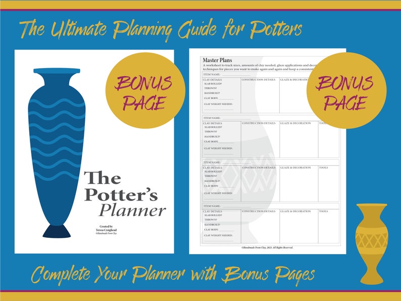 BUNDLE Comprehensive Pottery Journal: Track Glazes, Greenware, Daily ...