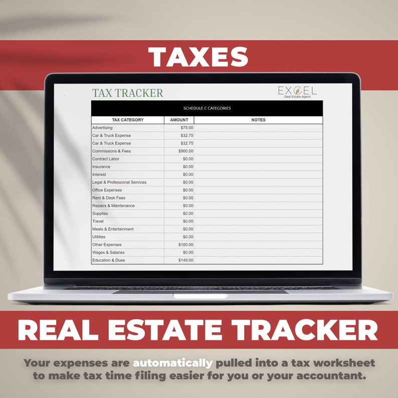 Real Estate Expense Tracker | Real Estate Income and Expense Tracker ...