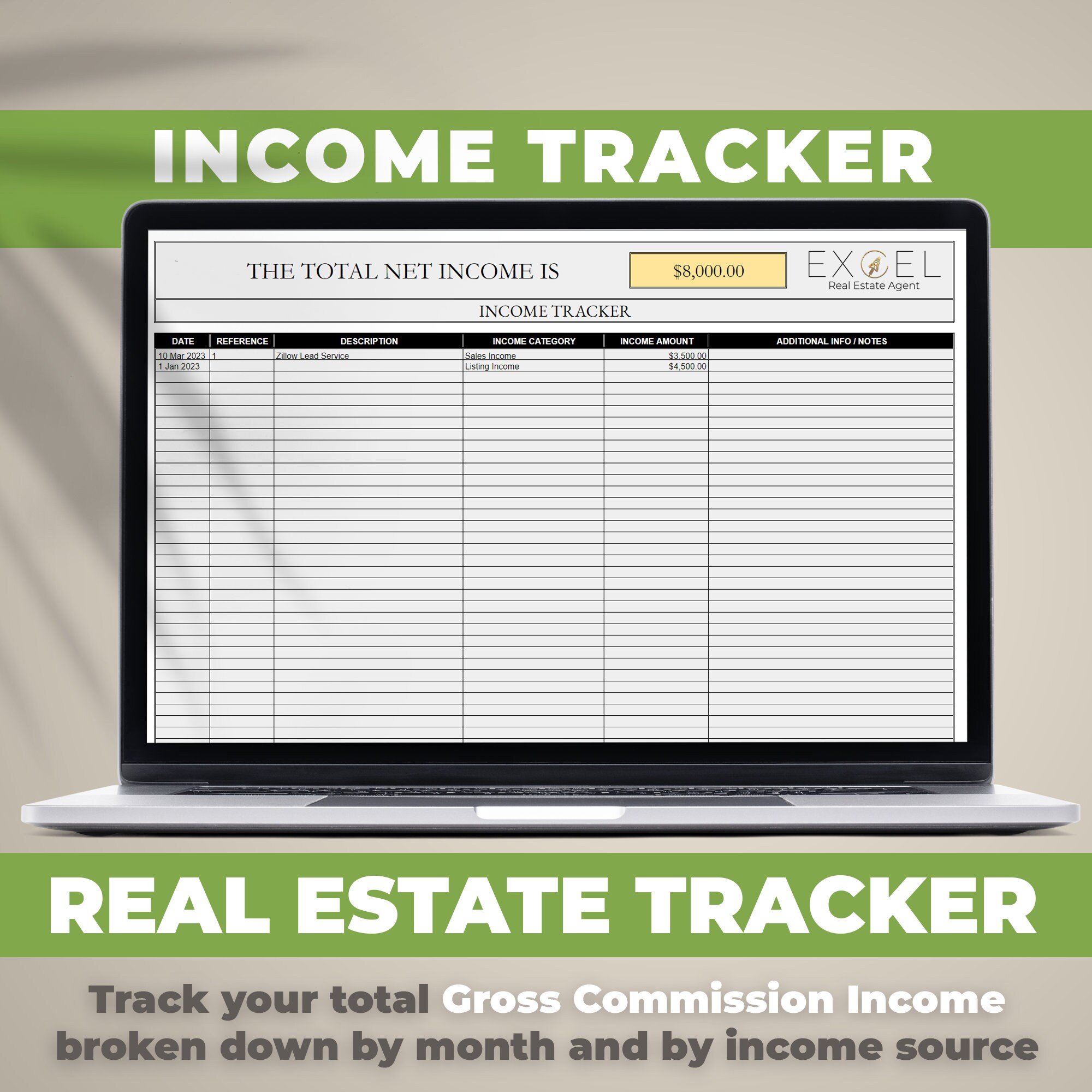 Real Estate Expense Tracker | Real Estate Income and Expense Tracker ...