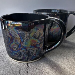 Set of 2 Black Pearl Mugs 8oz. | Handmade Ceramic Mugs | Handmade ...