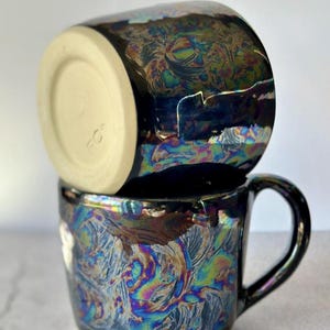 Set of 2 Black Pearl Mugs 8oz. | Handmade Ceramic Mugs | Handmade ...
