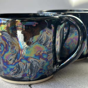 Set of 2 Black Pearl Mugs 8oz. | Handmade Ceramic Mugs | Handmade ...
